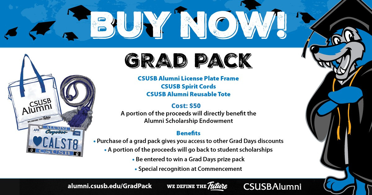CSUSB - GRAD PACK ONLINE SALES Fall 2025 – Grad Packs & Plush Codys ...